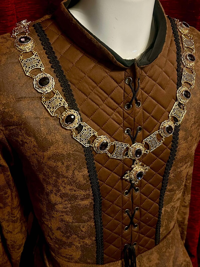Handcrafted Royal Purple Tudor Chain: Renaissance Costume Collar - Etsy