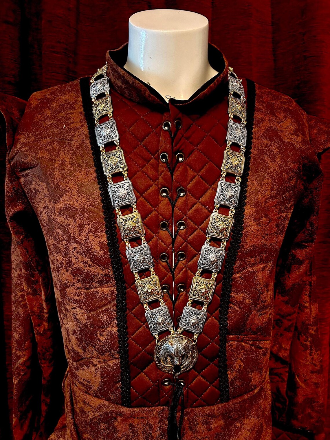 Wolf Medieval Chain of Office: Livery Collar, LARP Cosplay - Etsy