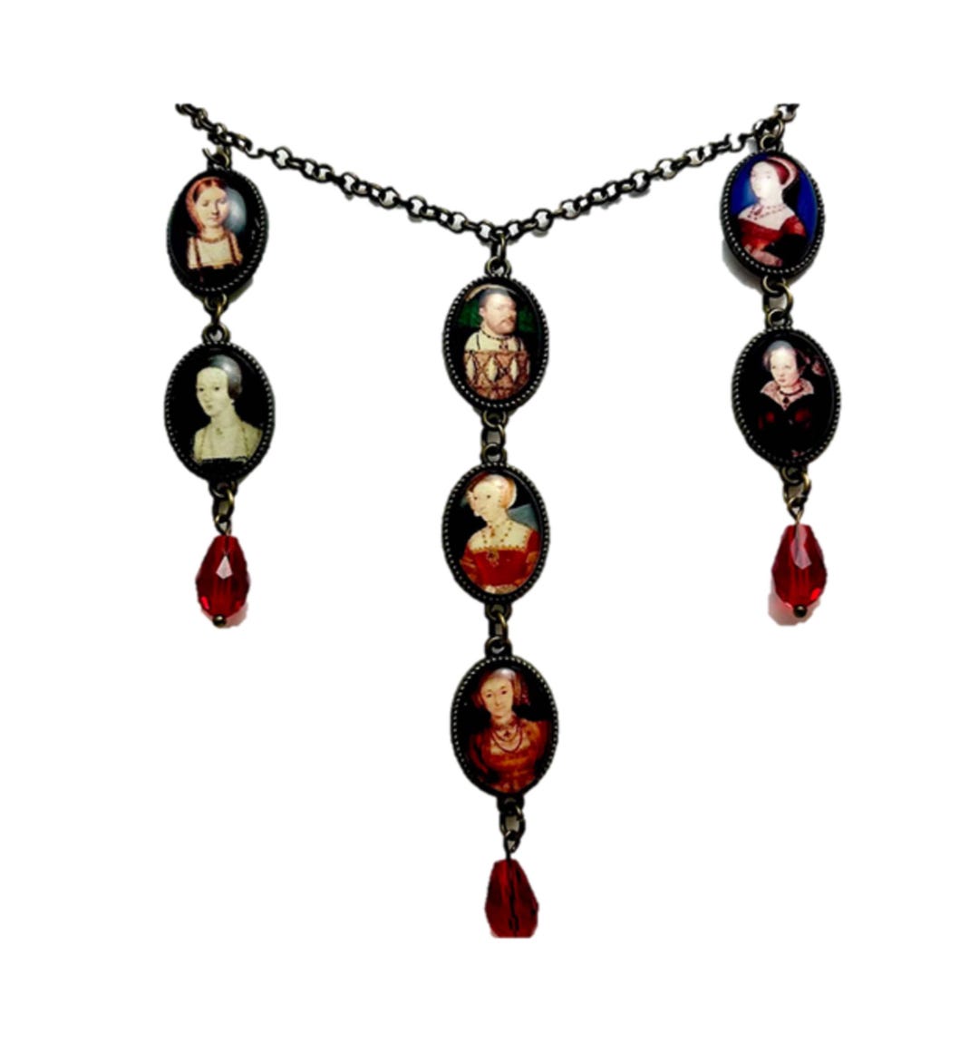 Henry VIII and His Six Wives Necklace: Tudor Historical Jewelry - Etsy UK