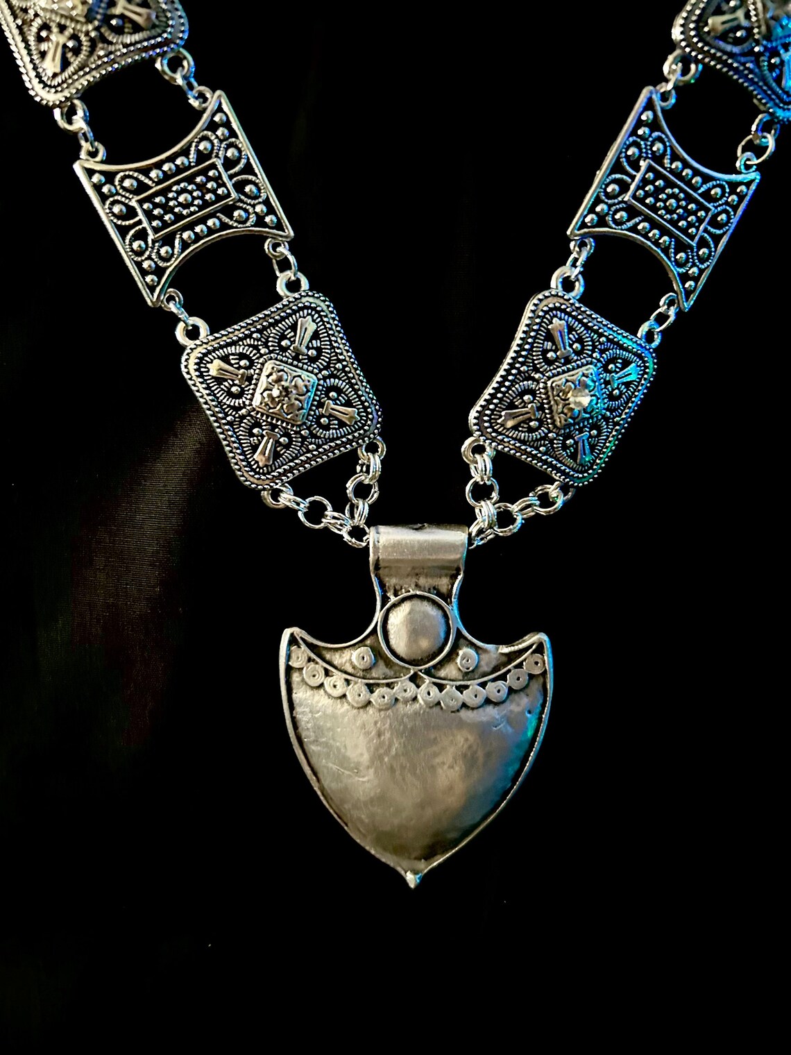 Medieval Shield Chain of Office: Silver Livery Collar, LARP Costume - Etsy