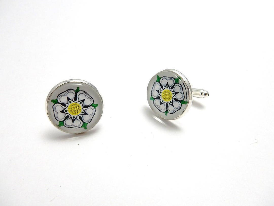 War of the Roses Cufflinks: Lancaster Red Rose or York White Rose - Etsy