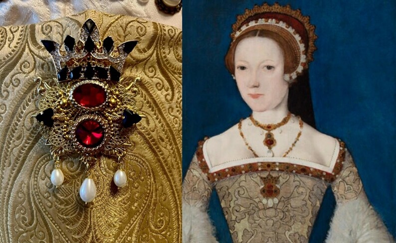 Katherine Parr Brooch: Tudor Renaissance Dress Pin, Historical ...