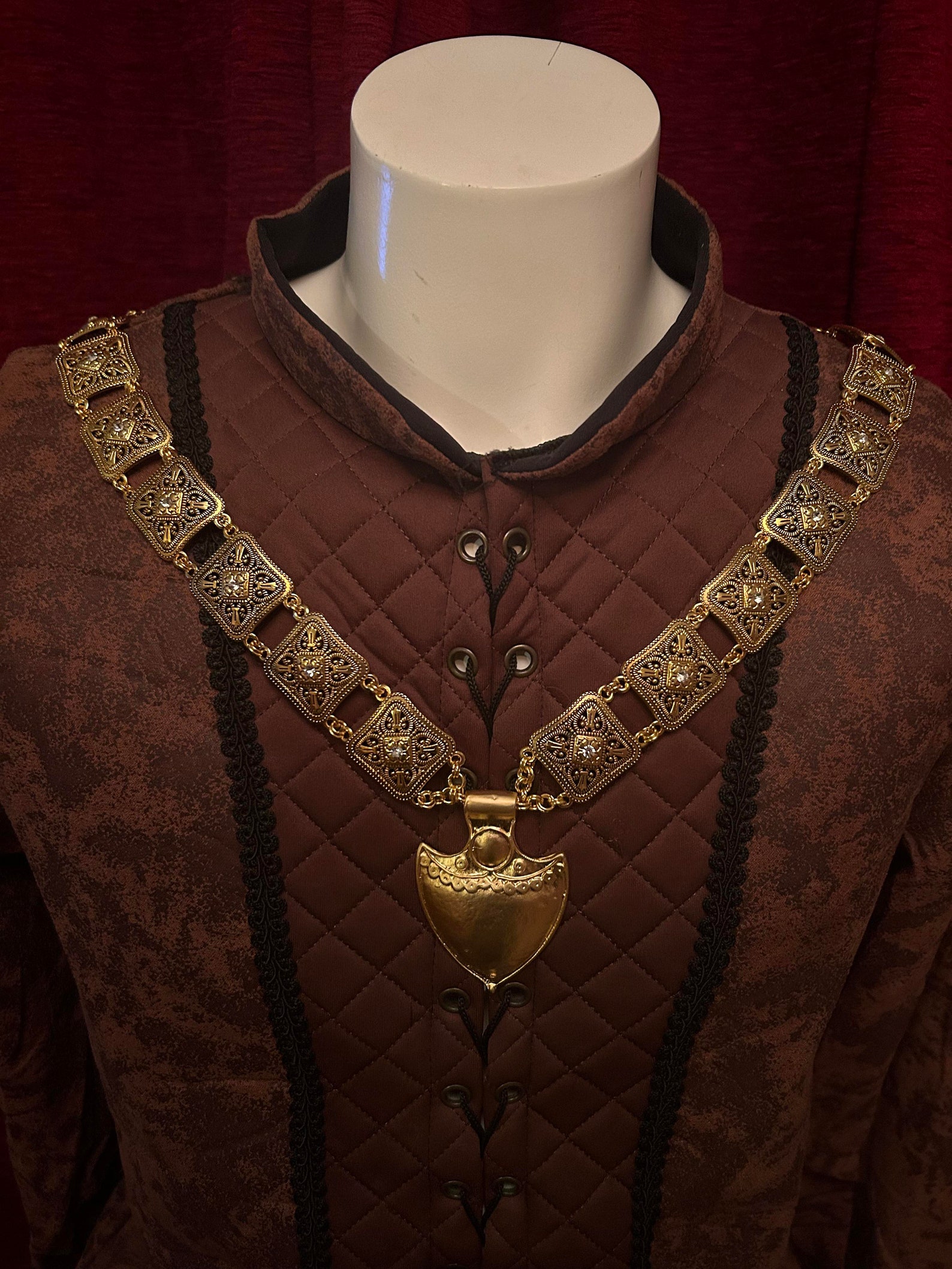 Golden Shield Chain of Office: Medieval Livery Collar, LARP Costume - Etsy