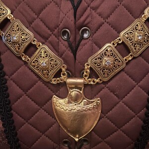 Golden Shield Chain of Office: Medieval Livery Collar, LARP Costume - Etsy
