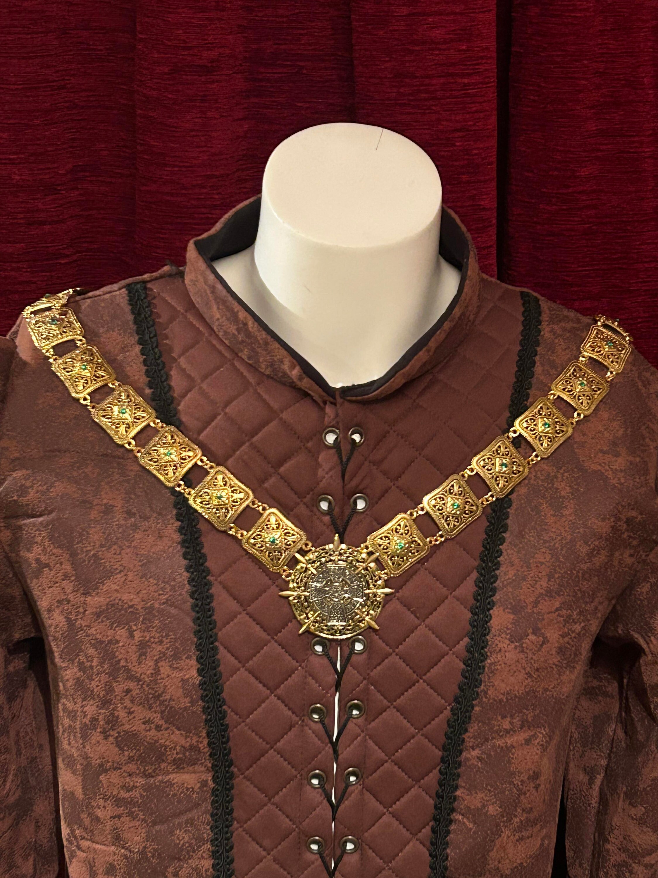 Celtic Cross Chain of Office: Golden Medieval Livery Collar With ...