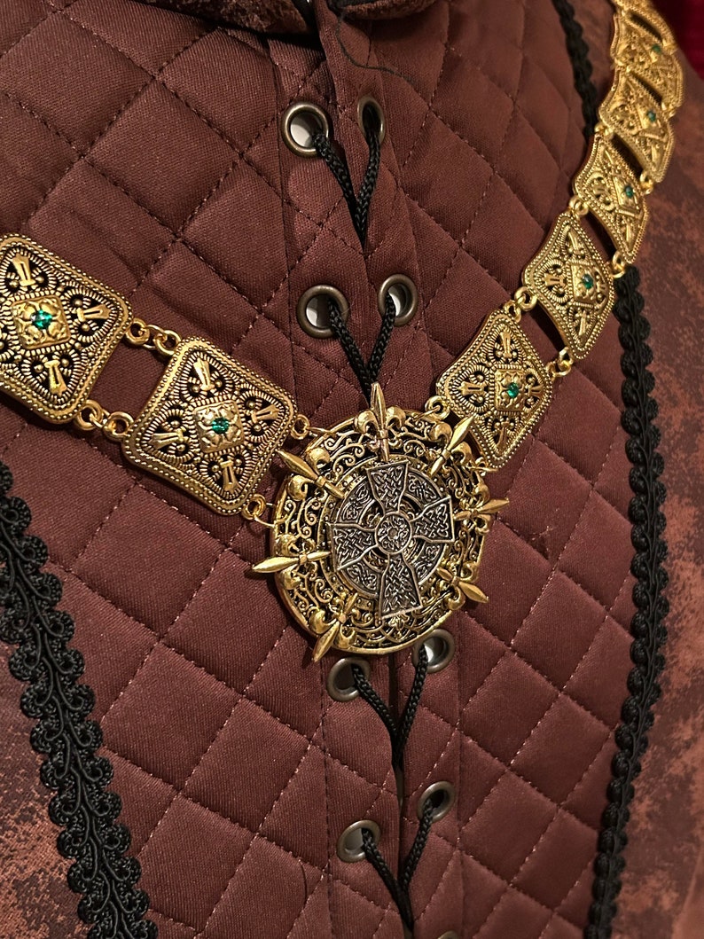 Celtic Cross Chain of Office: Golden Medieval Livery Collar With ...