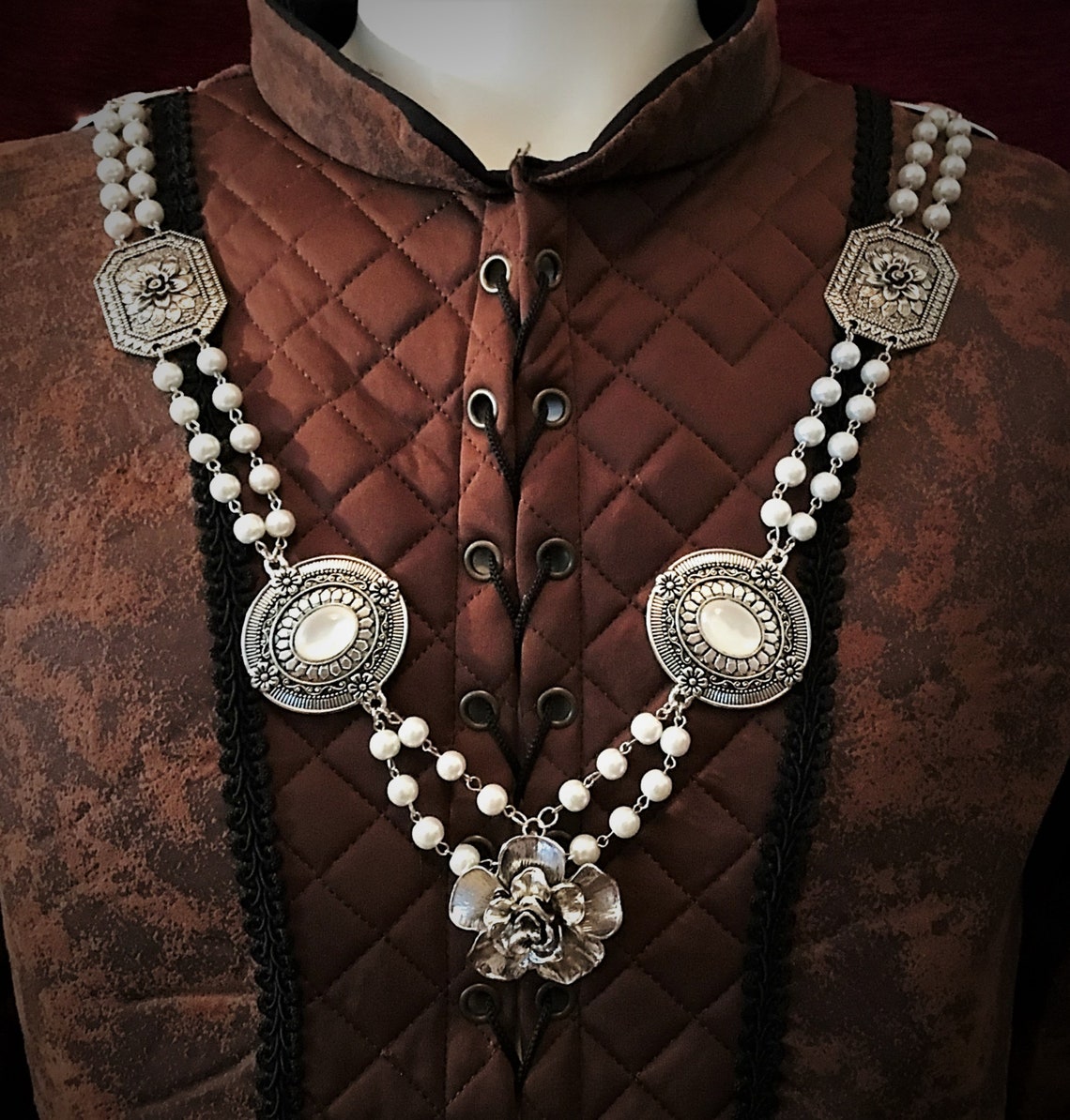 Silver Rose Chain of Office: Medieval Tudor King Lord Livery Collar - Etsy