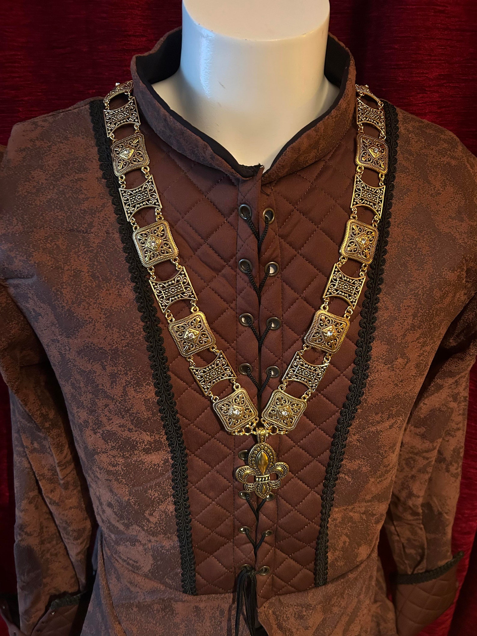 Fleur De Lis Chain of Office: Medieval Livery Collar, Golden Knight ...
