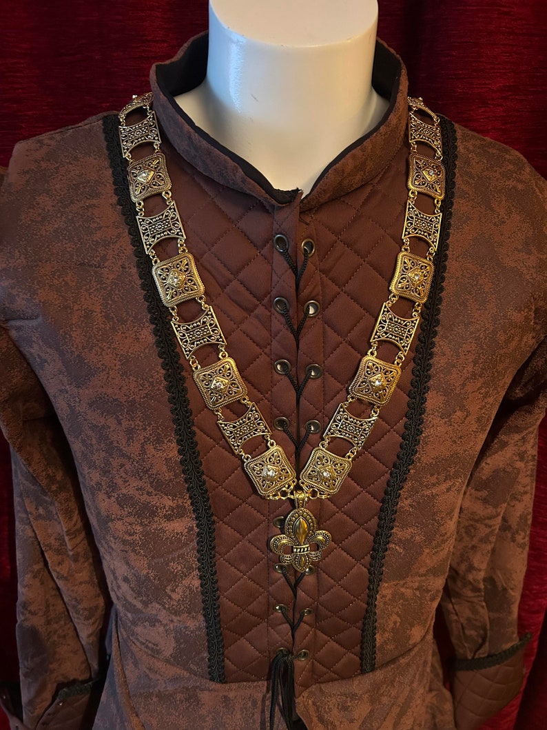 Fleur De Lis Chain of Office: Medieval Livery Collar, Golden Knight ...
