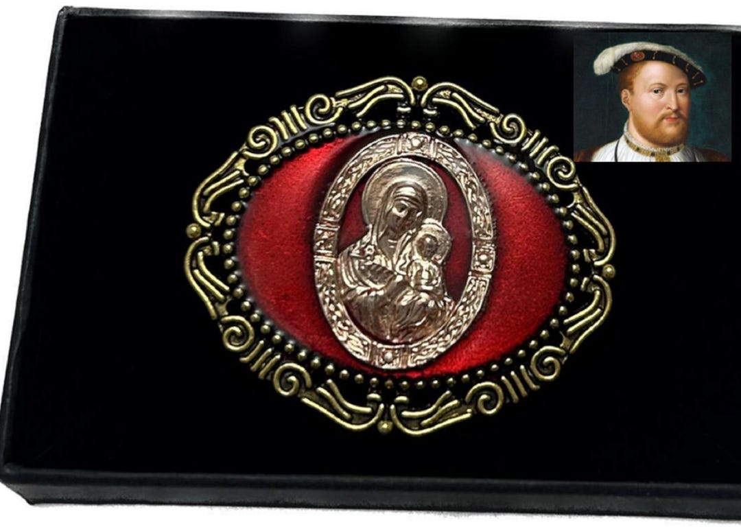 Henry VIII Hat Pin: Mother Mary & Jesus Replica - Tudor Reenactment - Etsy