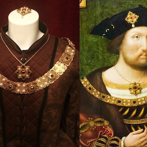 Henry VIII Replica Chain of Office: Tudor Costume Jewellery - Etsy UK