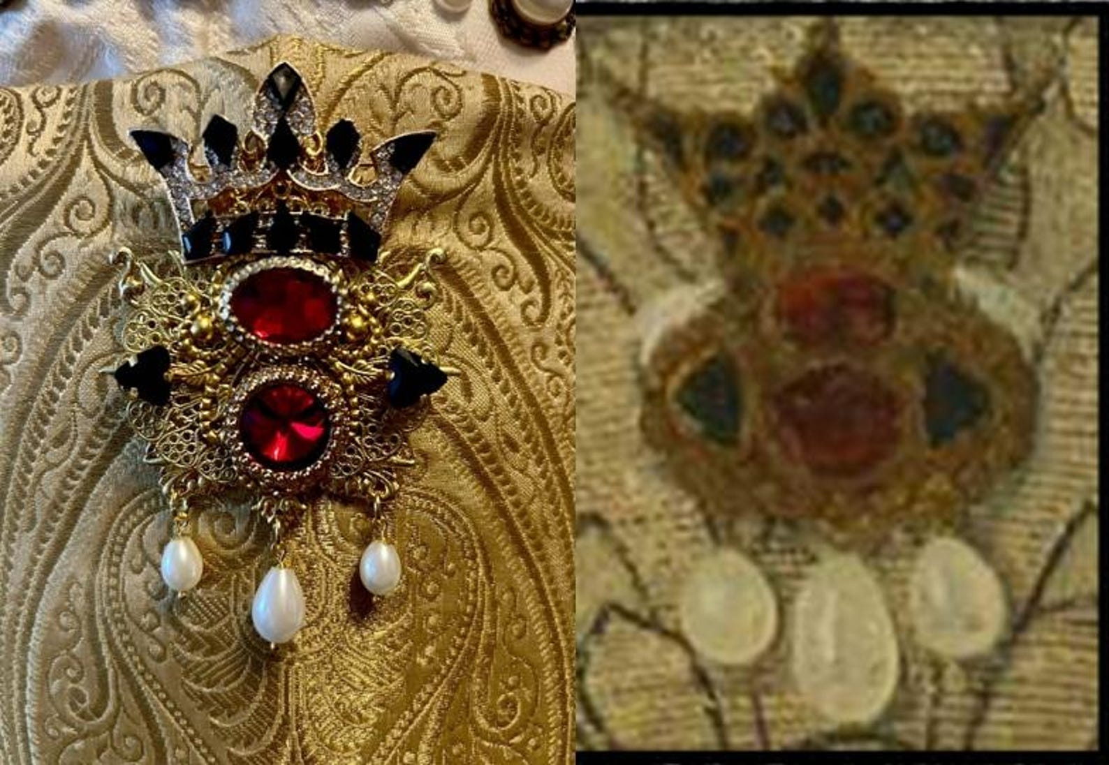 Katherine Parr Brooch: Tudor Renaissance Dress Pin, Historical ...