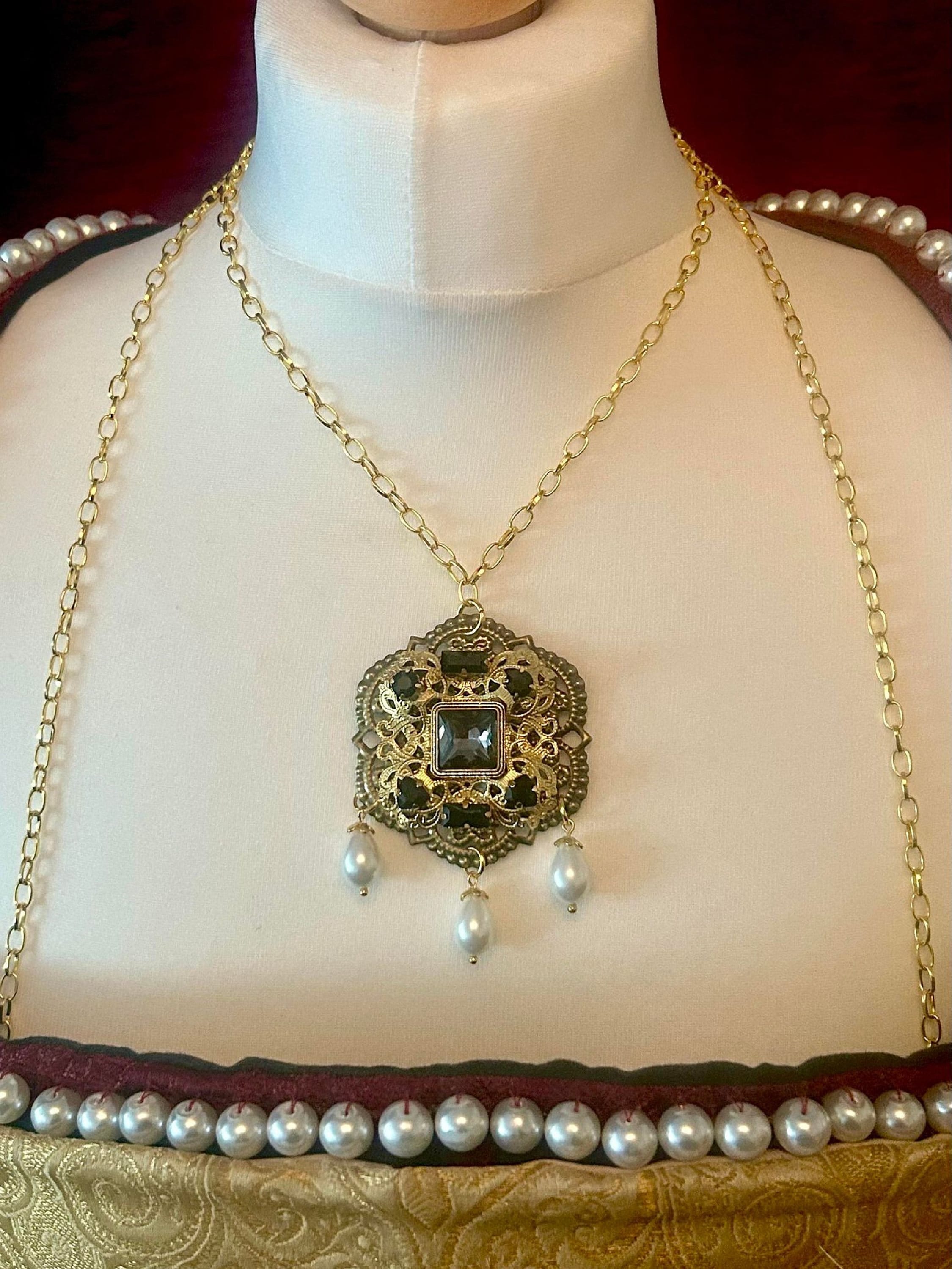Catherine Howard Necklace Historical Costume Jewellery Tudor Replica Reenactment Queen of England Six Wives of Henry Viii Medieval