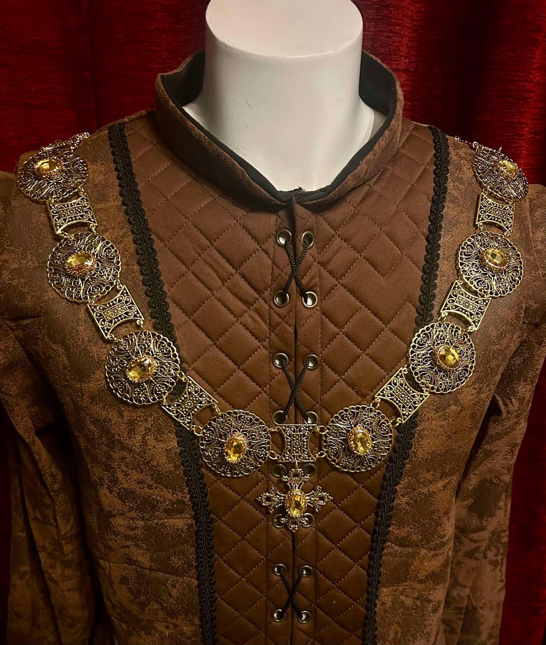 Golden Cross Tudor Chain of Office, Medieval Livery Collar, Historical ...
