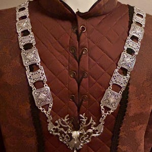 Heraldic Stag Chain of Office: Medieval Livery Collar, Cosplay Knight ...