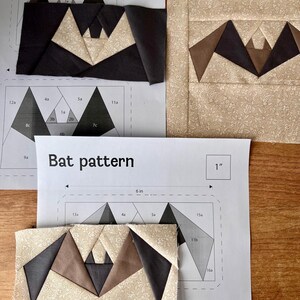 Geometric Bat Quilt Block PDF – FPP Pattern, 2 Sizes - Etsy