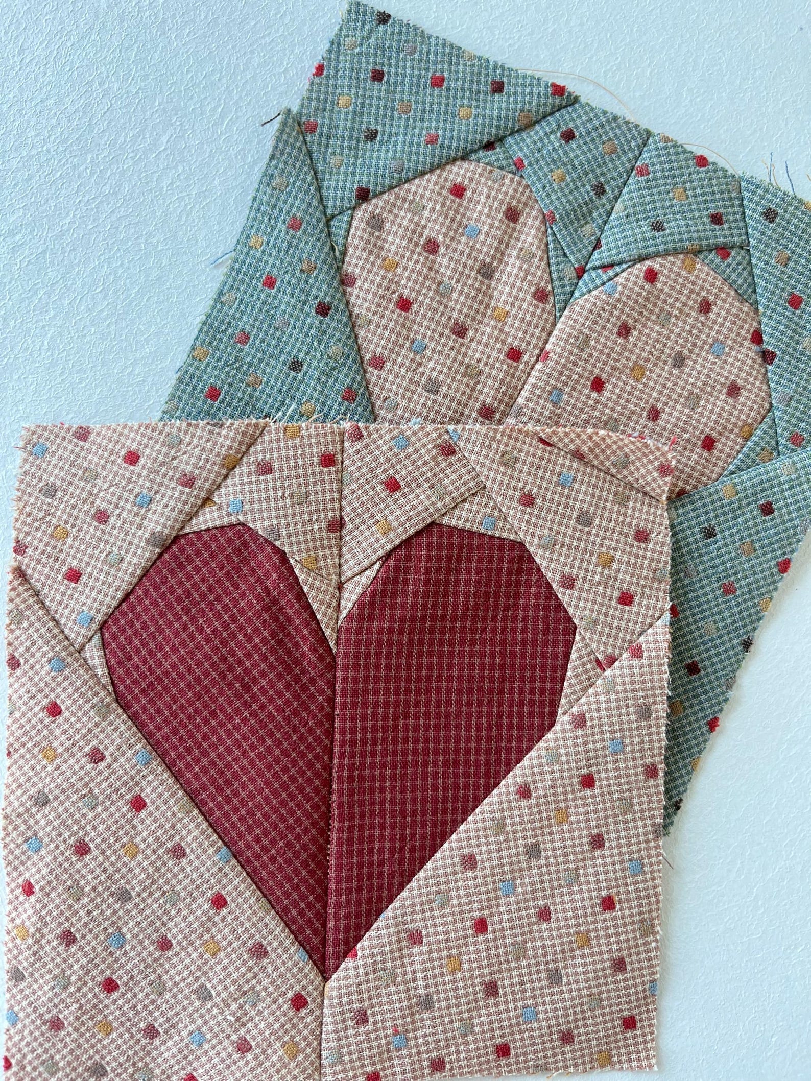 Heart Block Pattern 2 Sizes, 4x4", 6x6" FPP Quilt, A4 Pdf - Etsy