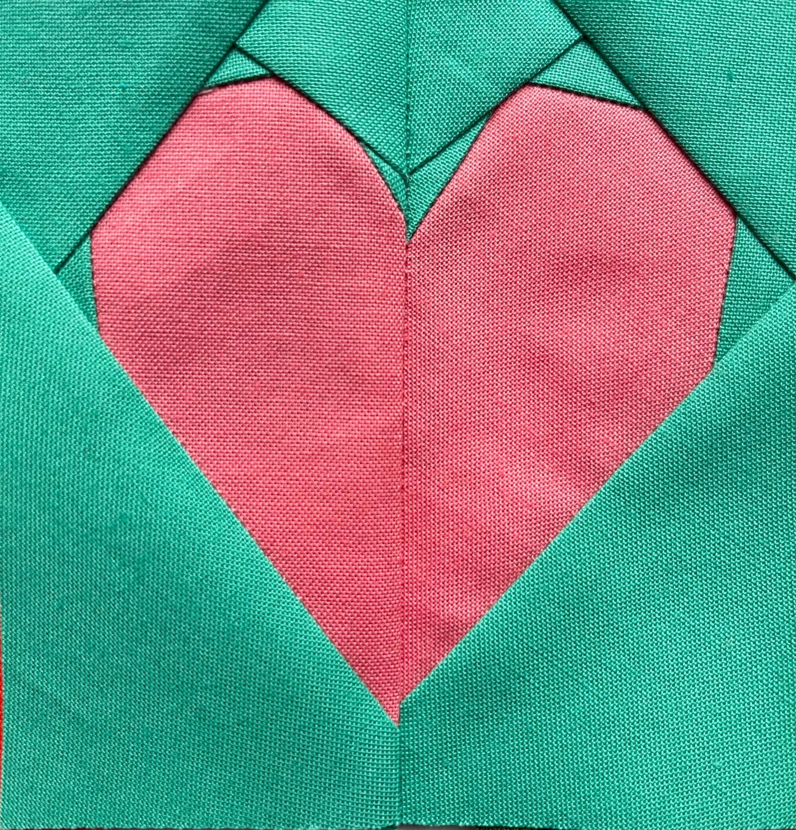 Heart Block Pattern 2 Sizes, 4x4", 6x6" FPP Quilt, A4 Pdf - Etsy