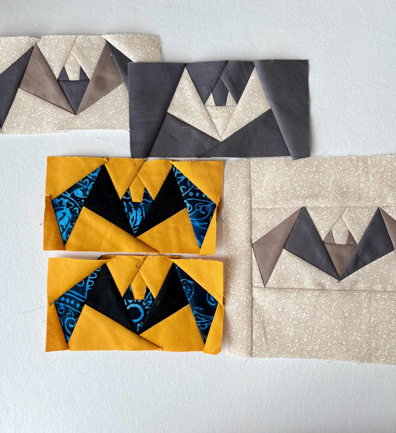Geometric Bat Quilt Block PDF – FPP Pattern, 2 Sizes - Etsy