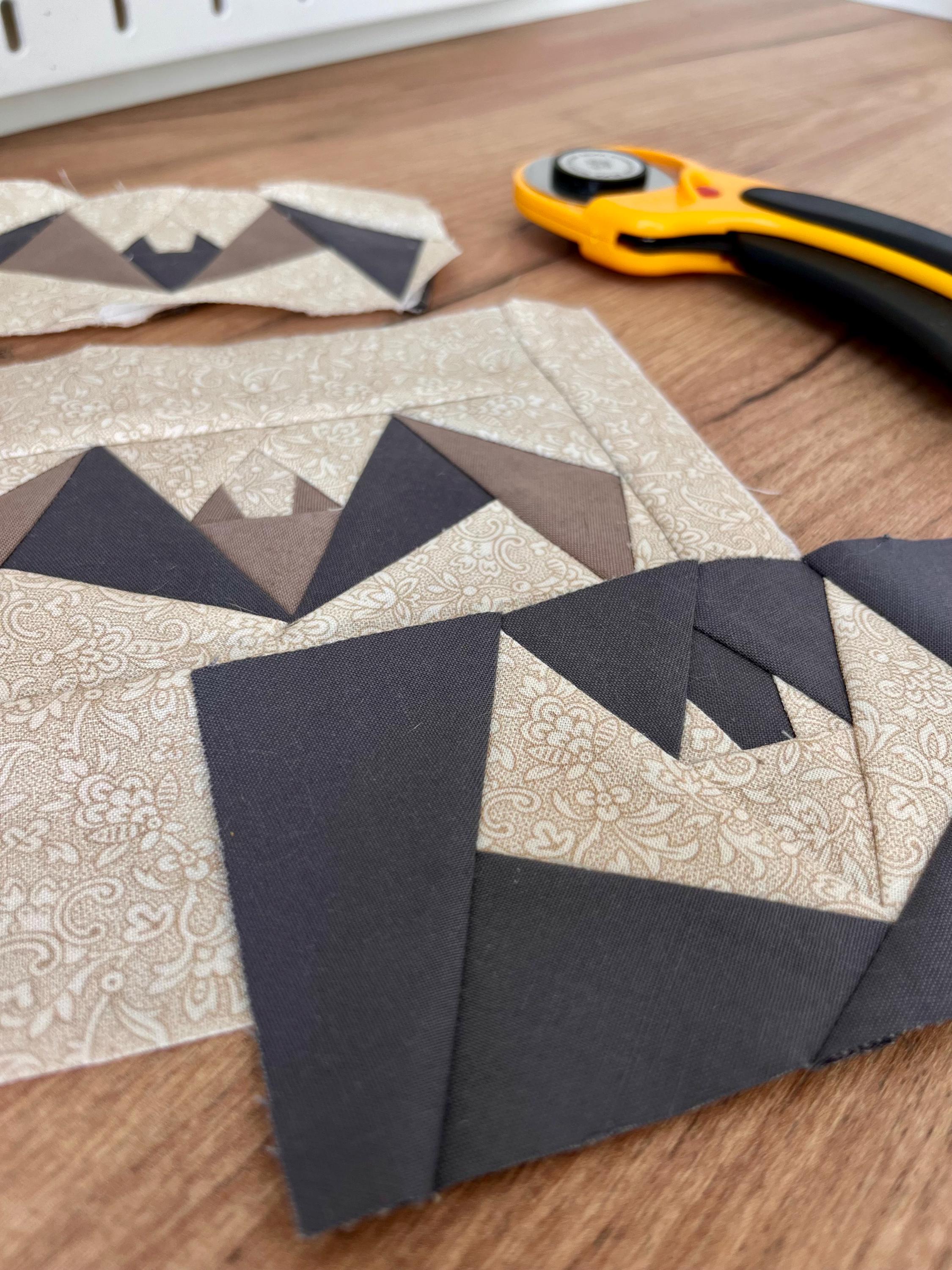 Geometric Bat Quilt Block PDF – FPP Pattern, 2 Sizes - Etsy