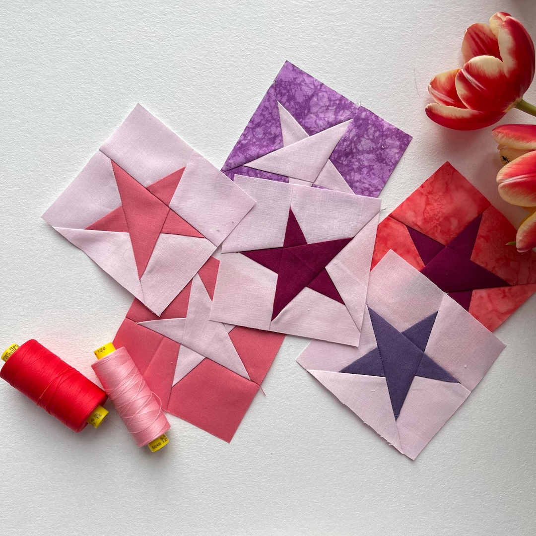 Mini Star Pattern, FPP, 3 Sizes, 5x5cm, 10x10cm, 15x15cm, A4 Pdf, Great ...