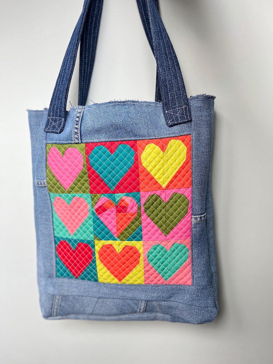 Heart Block Pattern 2 Sizes, 4x4", 6x6" FPP Quilt, A4 Pdf - Etsy