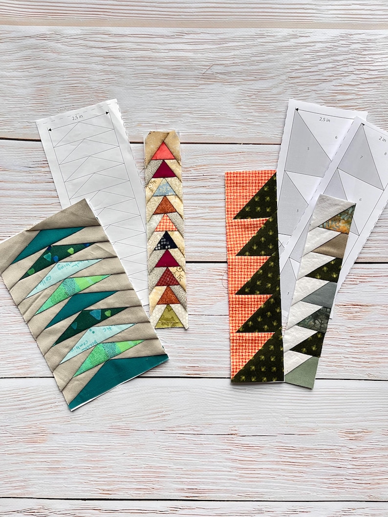 Flying Geese and Half-square Triangle Quilt Block Pattern Bundle PDF - Etsy