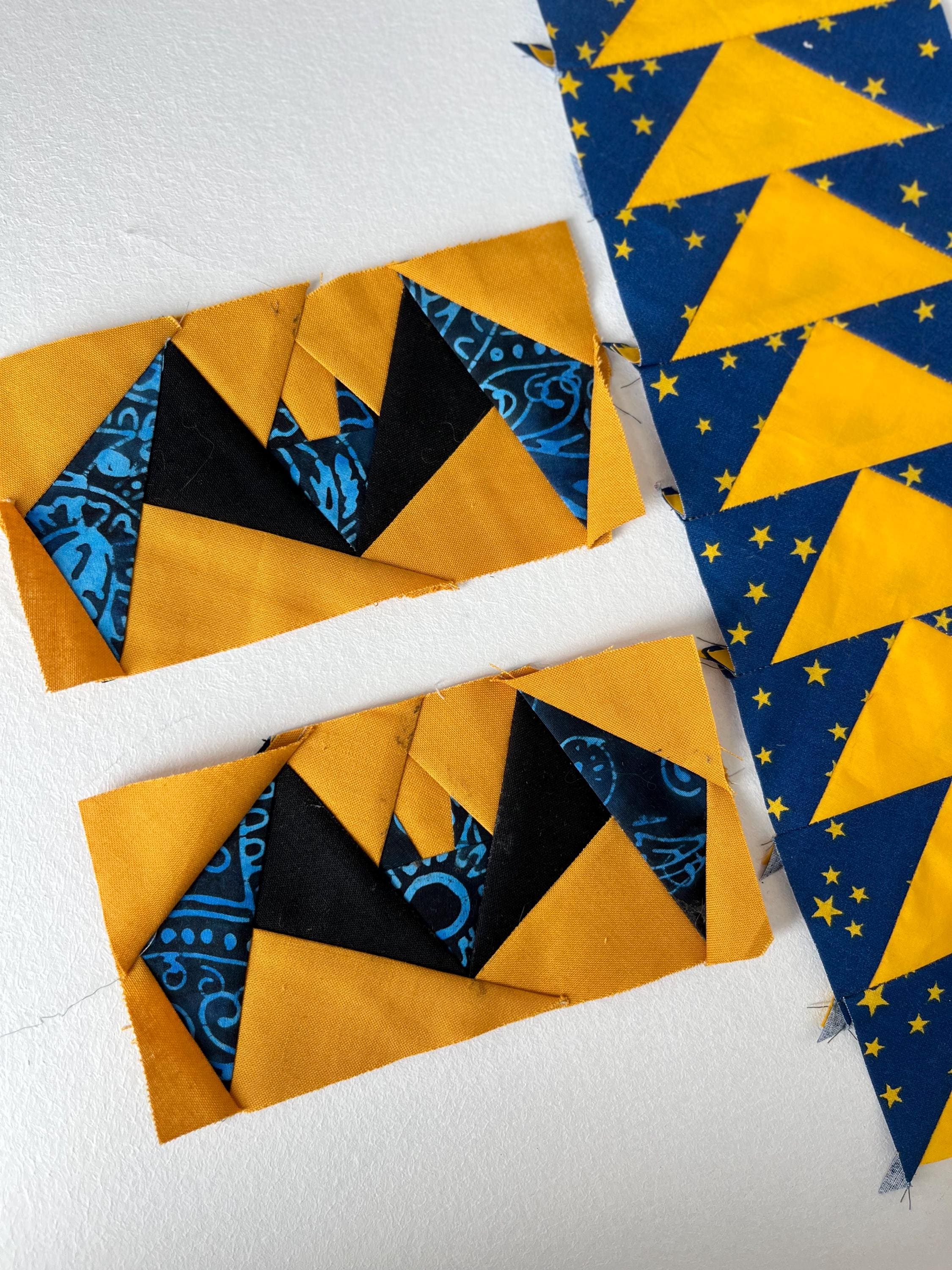 Geometric Bat Quilt Block PDF – FPP Pattern, 2 Sizes - Etsy