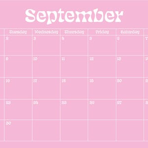 2025 Calendar Pink - Etsy