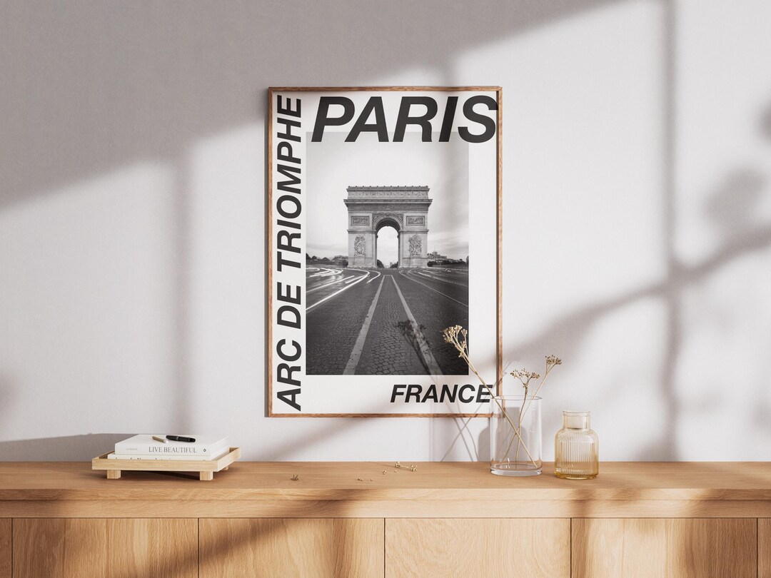 Paris France Arc De Triomphe Poster Design - Etsy