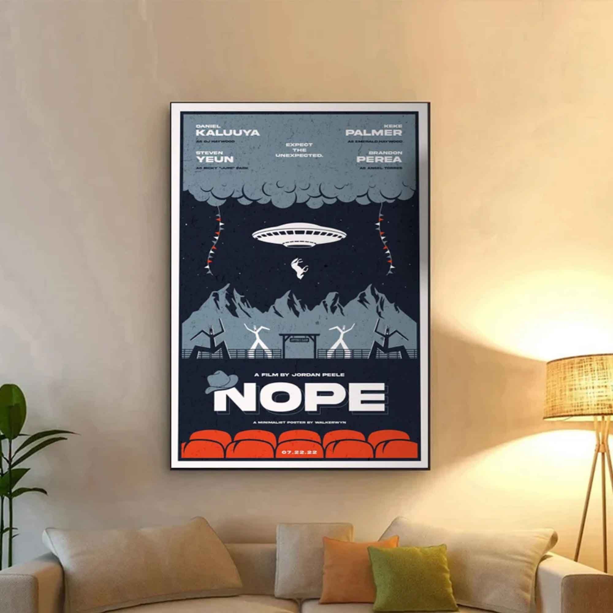 Nope 2022 Movie Poster, Jordan Peele Poster, Nope Movies Wall Decor For Fan, Daniel Kaluuya ...