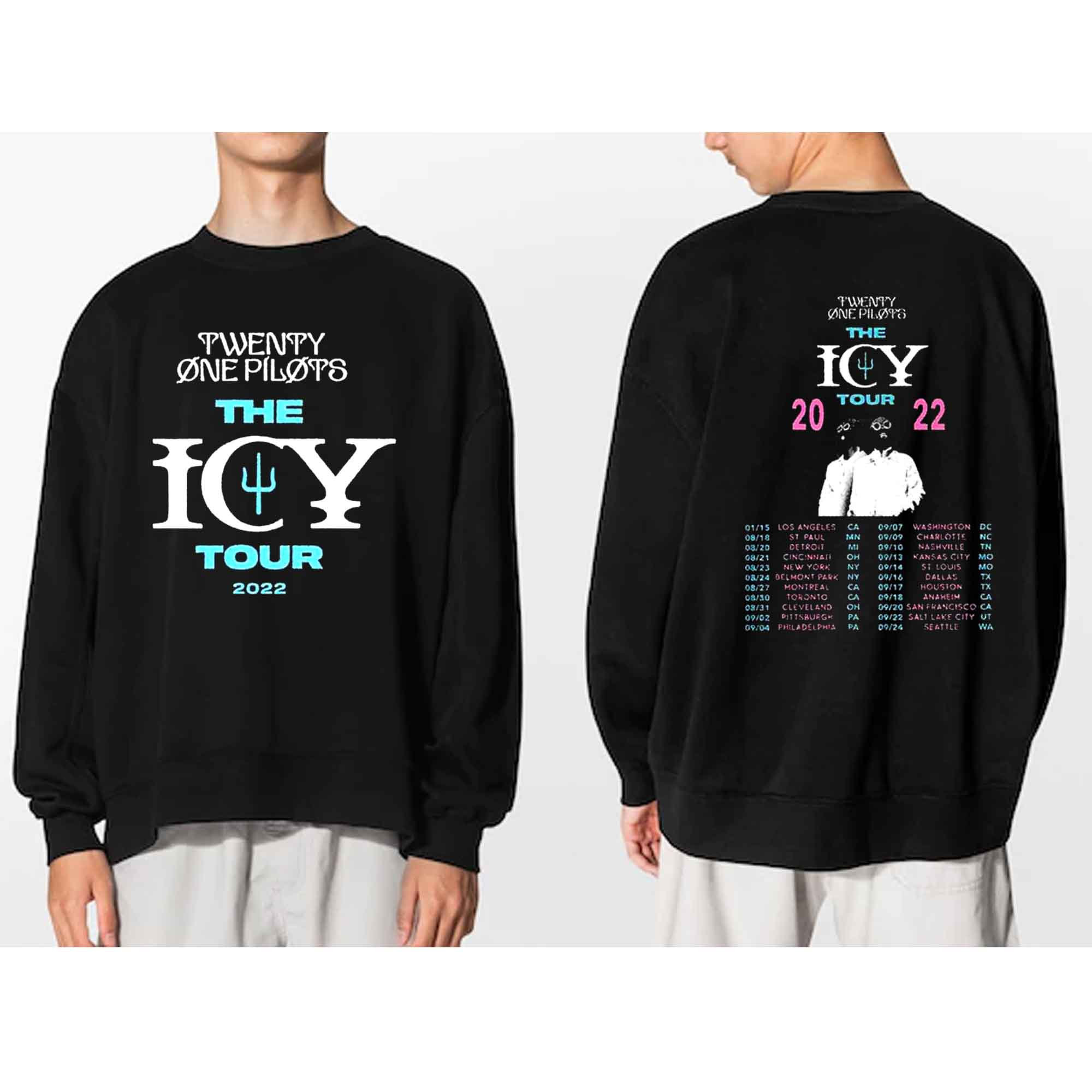 Icy Tour 2022 Shirt, Vintage 2022 Twenty One Pilots Tour Shirt, Twenty ...