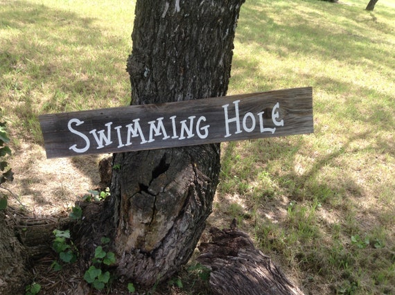Swimming Hole Sign / Swimming Pool Decoration / Swimming Hole | Etsy