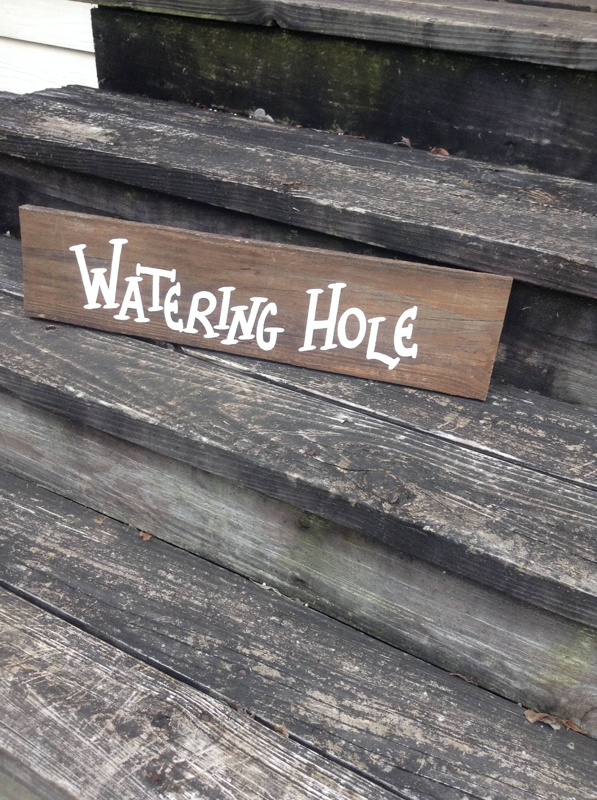 Western Watering Hole Sign / Rustic Watering Hole Sign / | Etsy