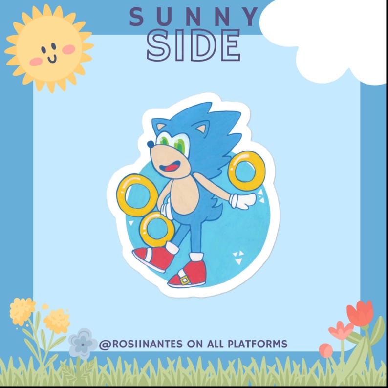 Sonic Sticker - Etsy