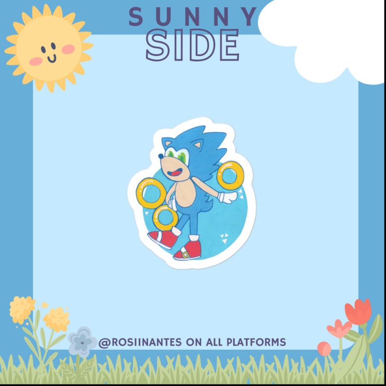 Sonic Sticker - Etsy