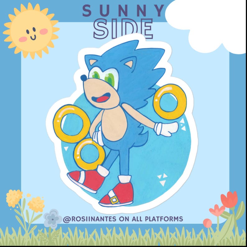 Sonic Sticker - Etsy