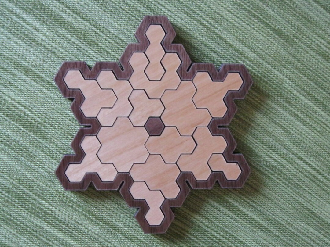 Snowflake Wooden Brain-teaser Puzzle Toy Game Gift - Etsy