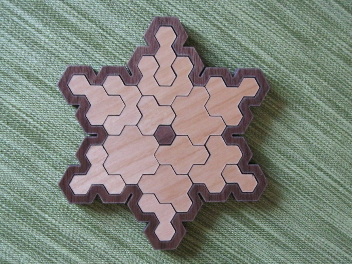 Snowflake Wooden Brain-teaser Puzzle Toy Game Gift - Etsy