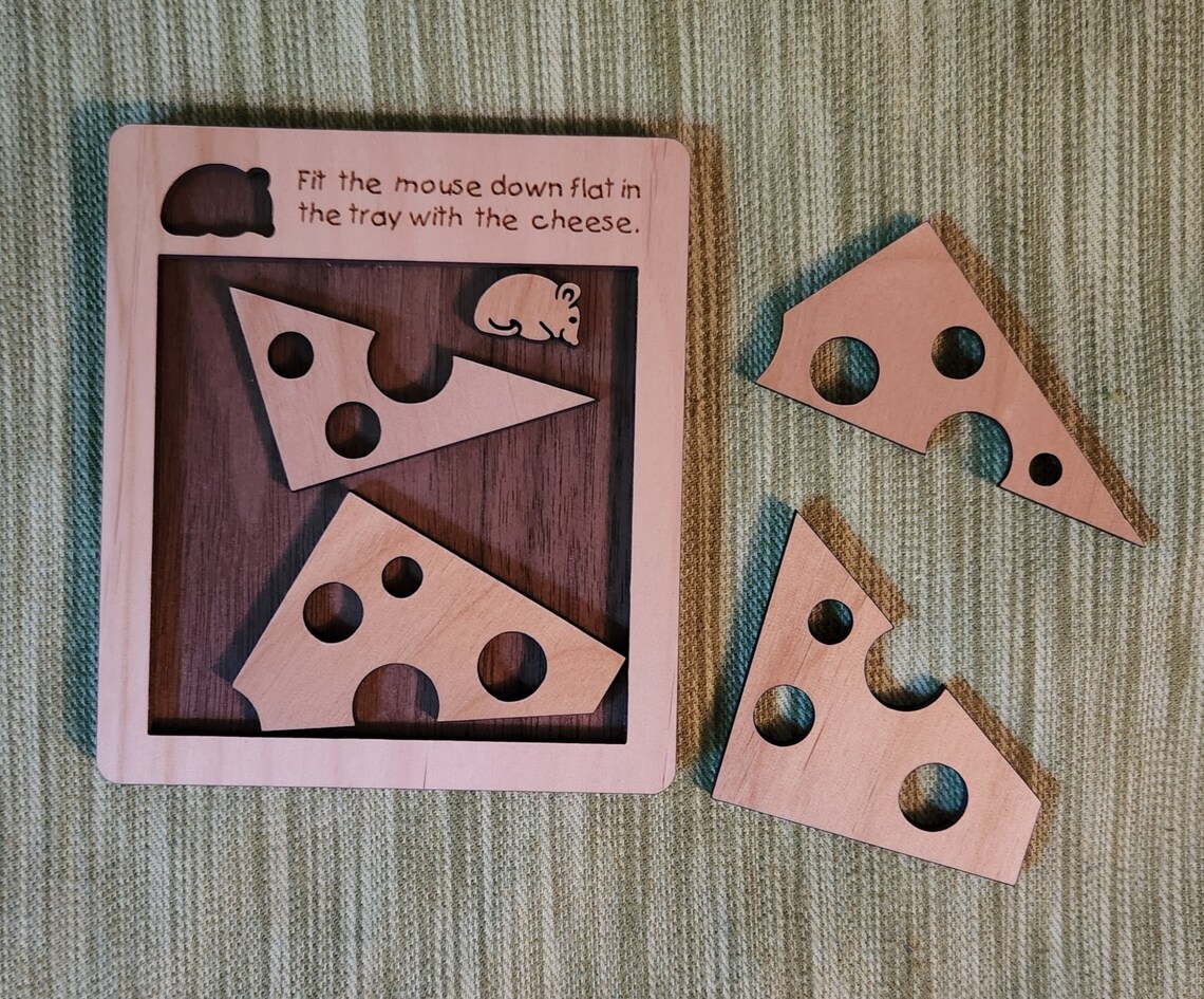 Mouse and Cheese Puzzle - Etsy