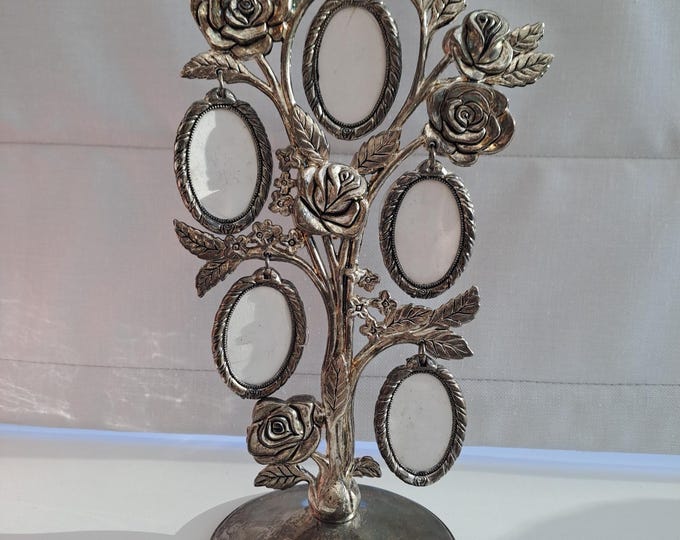 Silver Plated Rose Tree Multi Photo Frame Godinger - Etsy