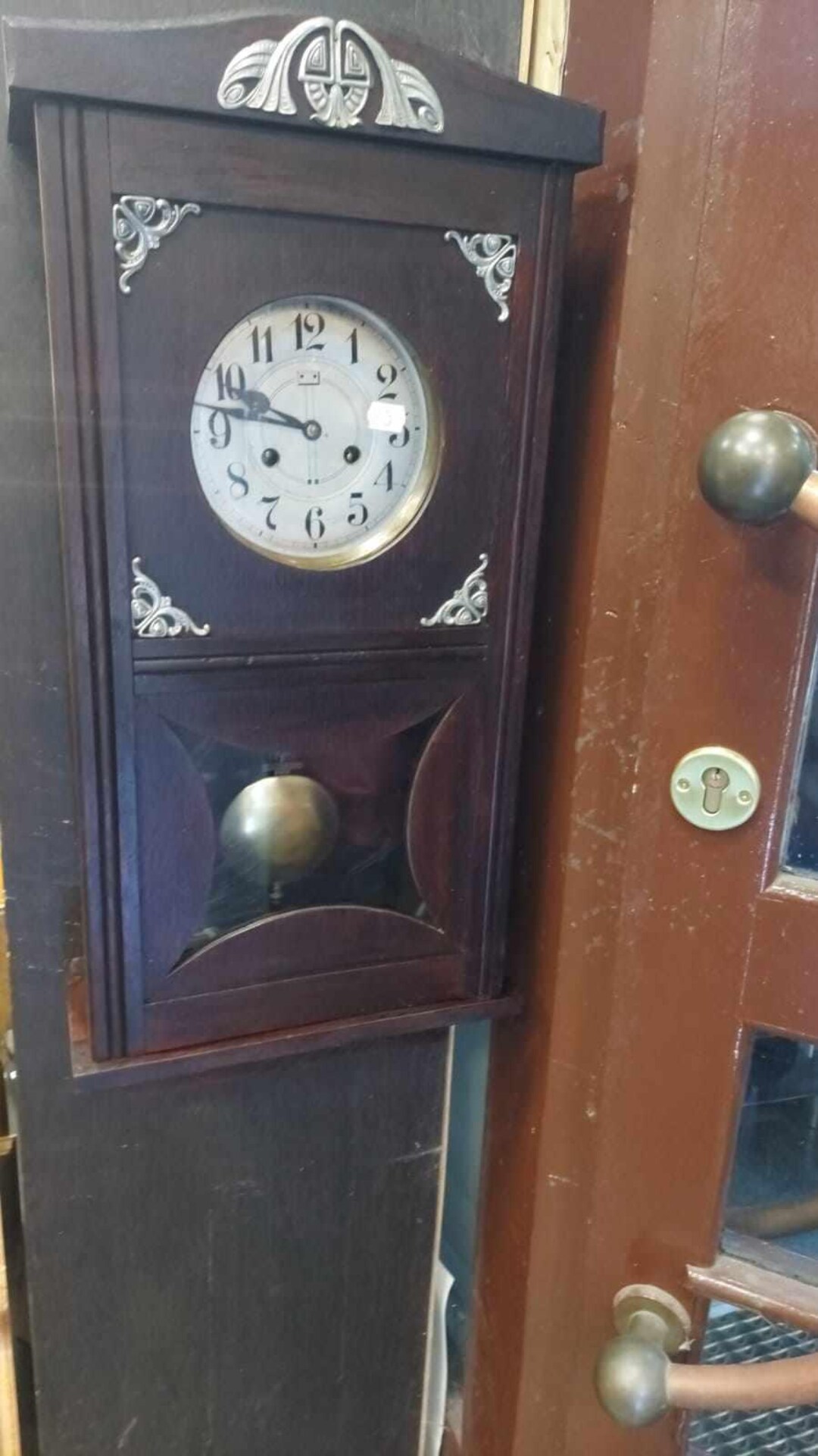 Large Antique JUNGHANS Oak Wall Clock With Pendulum - Etsy