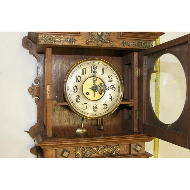 Antique Wall Oak Clock 1880s ETZOLD & POPITZ AWC-238 Germany - Etsy