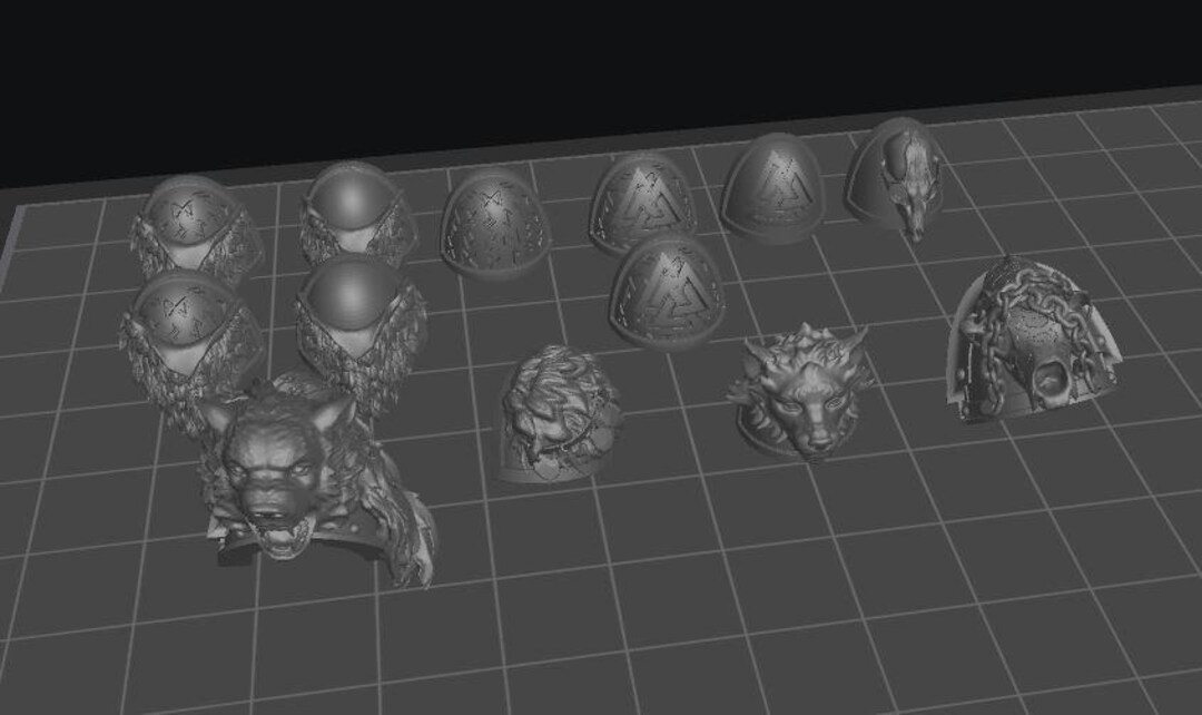 Warhammer 40K Bits Space Wolves 11 Shoulder Plates for Space Marines ...