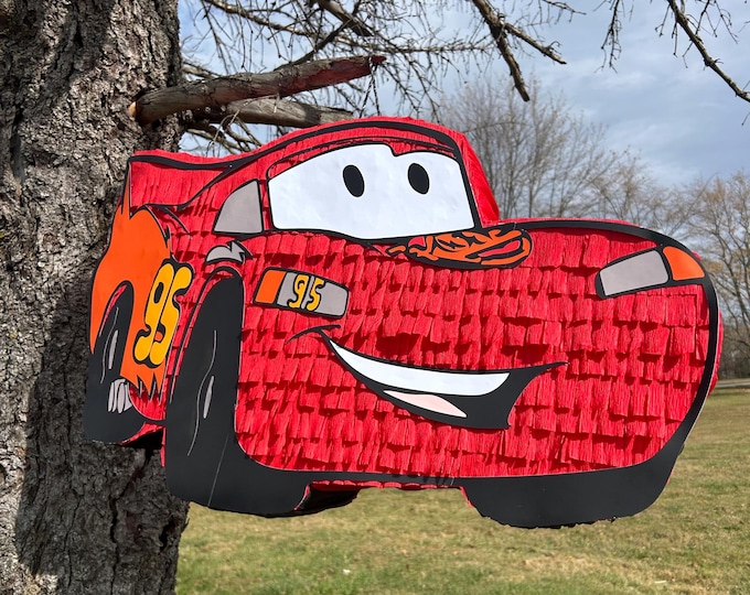 Lightning Mcqueen Piñata – Cars Birthday Party Piñata, Race Car Party ...