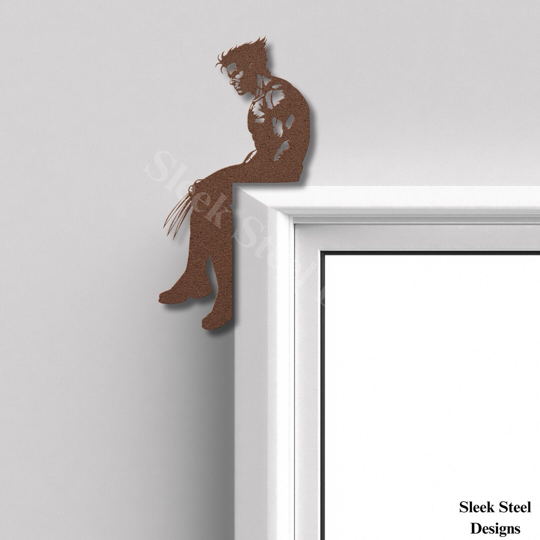 Wolverine Metal Silhouette Wall Art – Clawed Marvel Mutant Door Topper ...