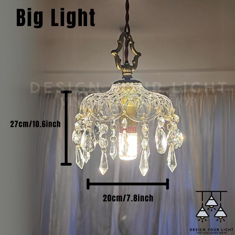 Elegant Glass Pendant Light Art Deco Retro Ceiling Light, Cottagecore ...
