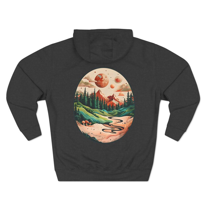 Adventure Landscape Fleece Hoodie Cozy Nature Graphic Sweatshirt, Gifts ...