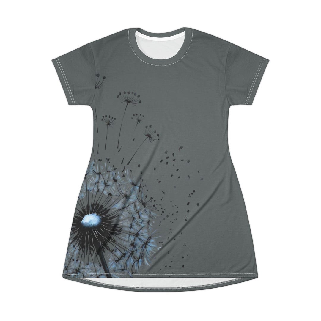 Spring Flower T-shirt Dress, Lil Hippie Boho Dress, Floral Mini Dress ...