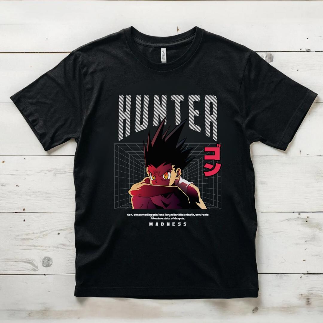 Gon Shirt Japanese Vintage Anime Streetware Hunter Shirt Otaku Gift ...